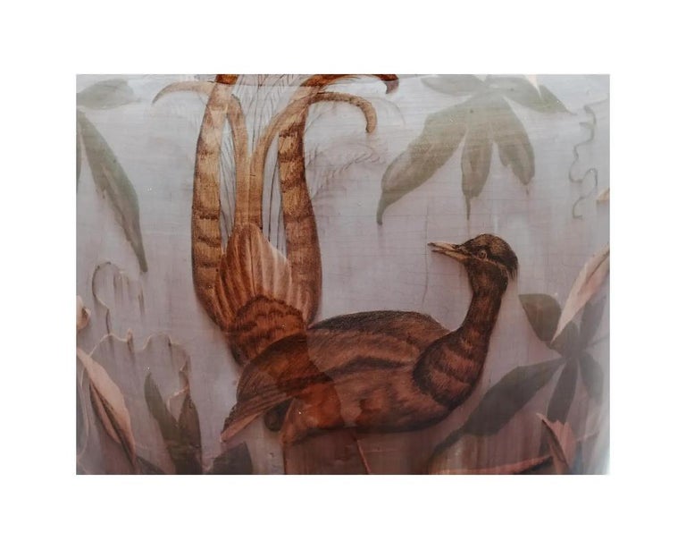 Art Nouveau Austrian Gerbing Majolica Floor Vase For Sale at 1stDibs