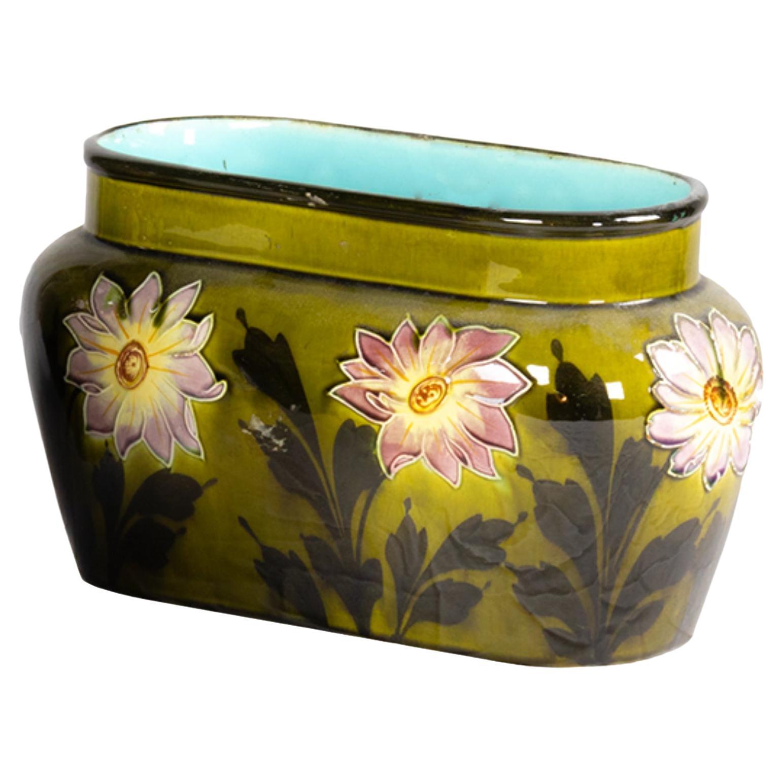 Blue Porcelain Amphora, Retier, 20th Century For Sale at 1stDibs