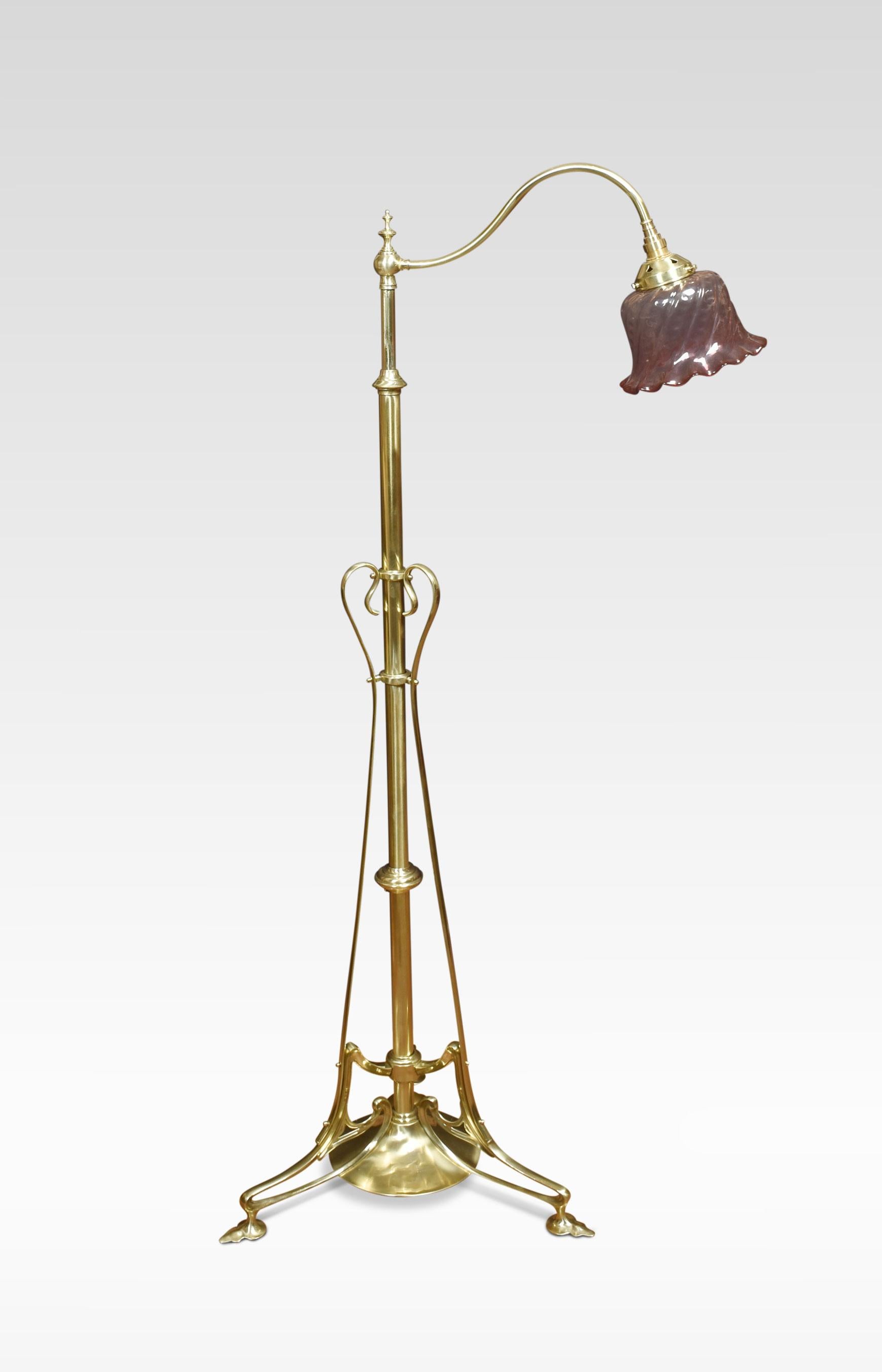 Large Art Nouveau Bronzed Figural Lamp, Math. Moreau at 1stDibs