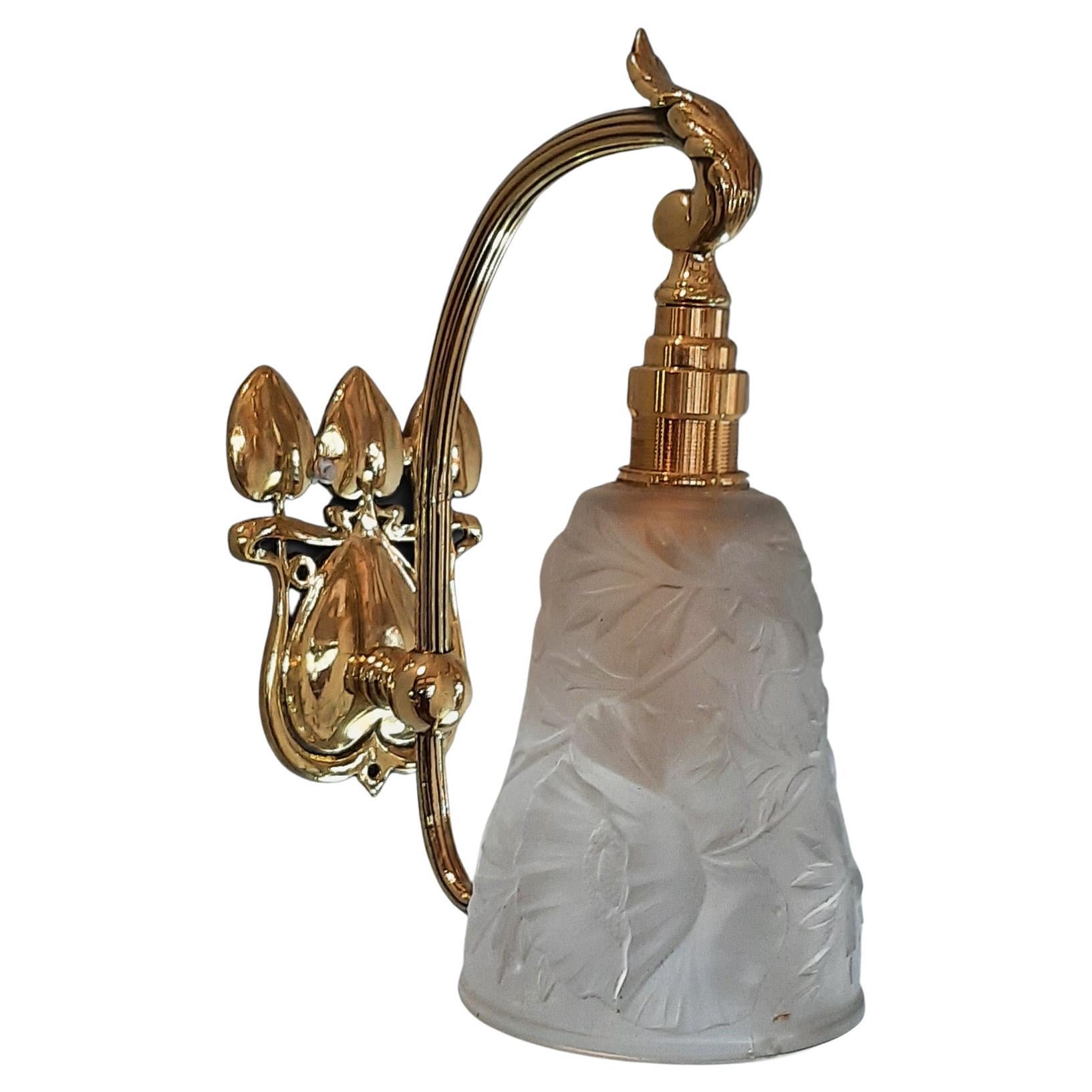 Daikon Modern Nouveau Wall Light Sconce in Steel For Sale at 1stDibs