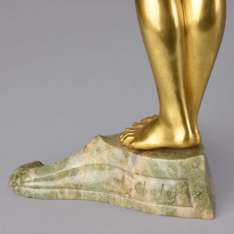 Art Nouveau Bronze 'La Femme Nue' by Louis Chalon For Sale at 1stDibs