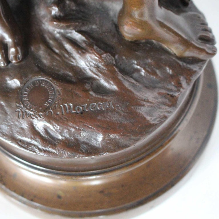 Art Nouveau Bronze Sculpture by Mathurin Moreau Signed and Stamped ...