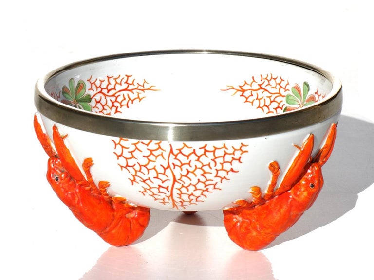 Art Nouveau by WMF Lobster Pottery Porcelain Bowl at 1stDibs