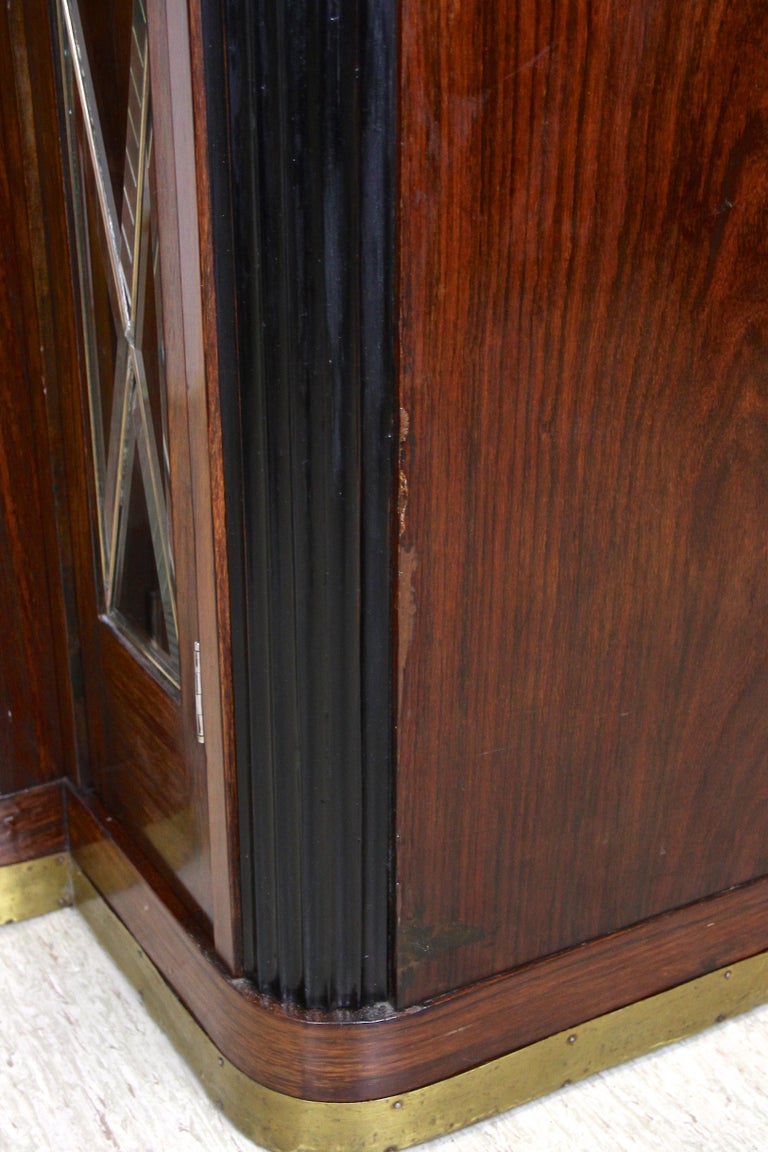 Art Nouveau Cabinet/ Buffet with Faceted Glass Doors, Austria, circa ...