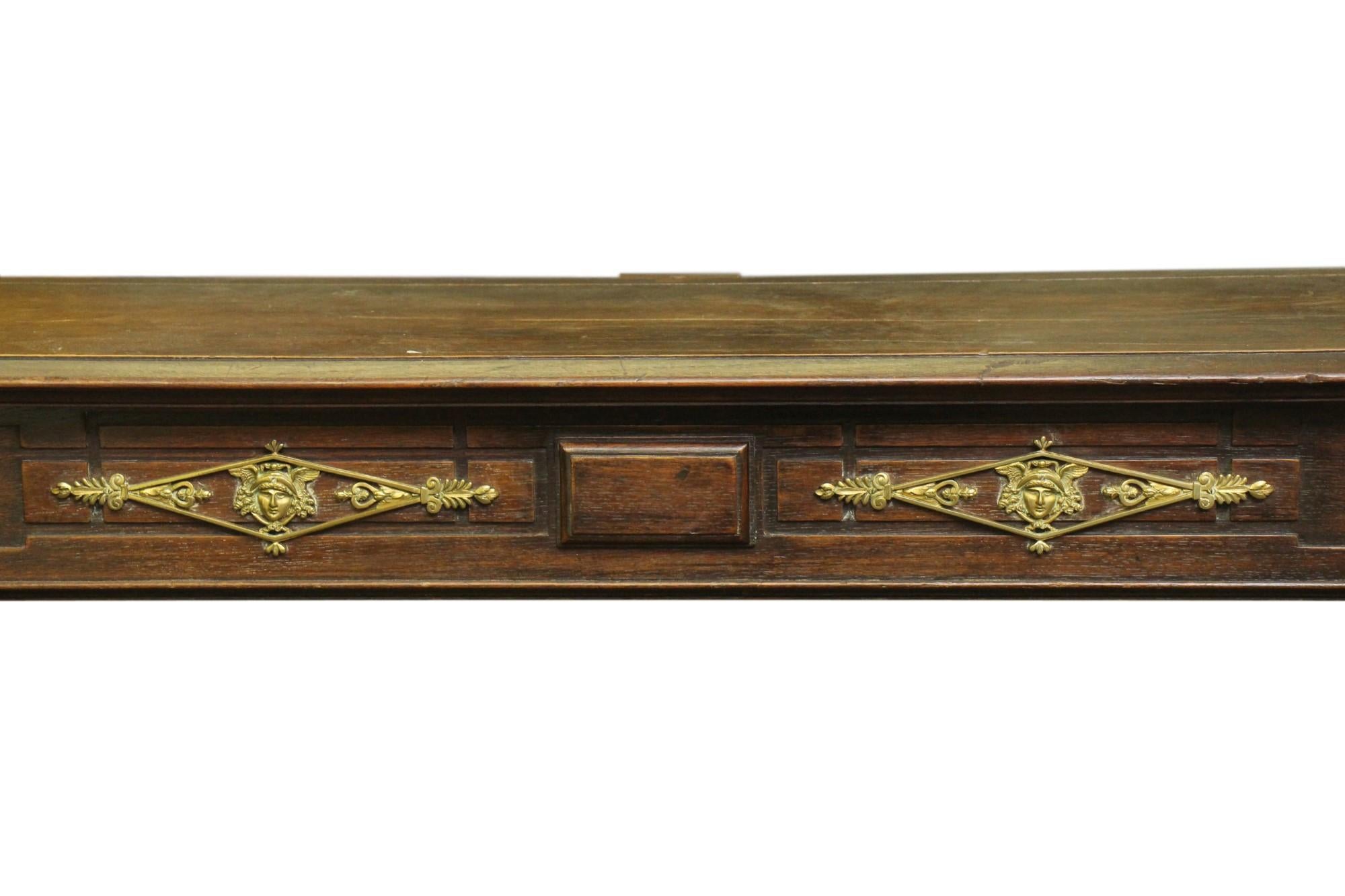 Art Nouveau Carved Oak Mantel with Applique at 1stDibs | wood appliques ...