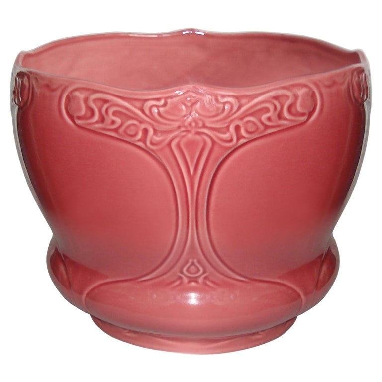 Art Nouveau Ceramic Cache Pot at 1stDibs