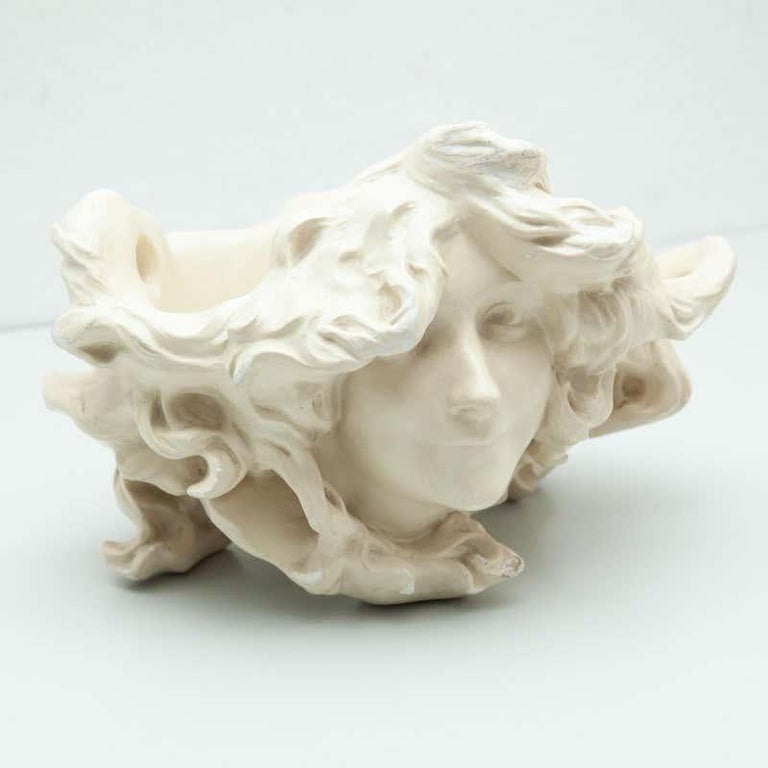 Art Nouveau Ceramic Nymph by Lambert Escaler for BD Editions, circa ...