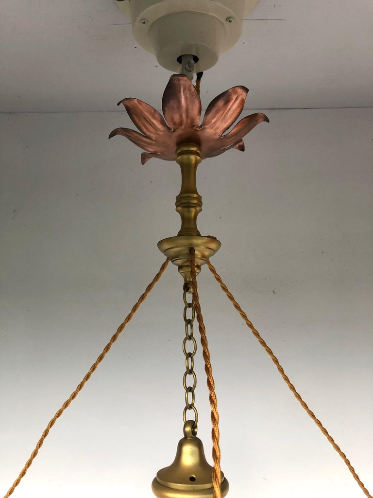Art Nouveau Chandelier in the Style of Was Benson For Sale at 1stDibs