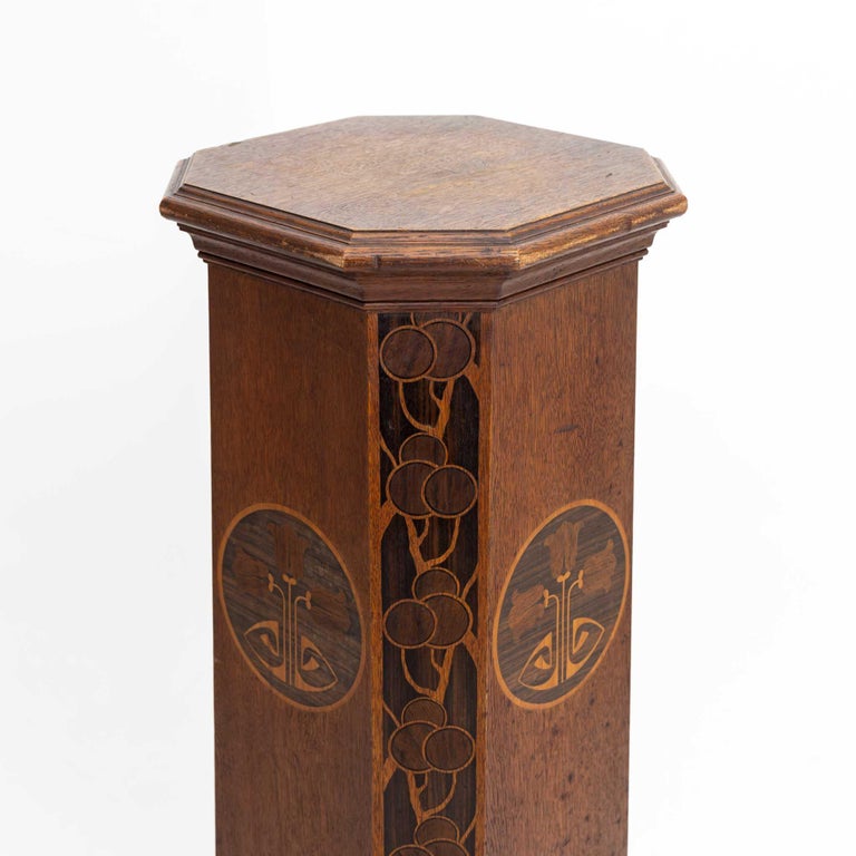 Art Nouveau Column, Probably Münchner Werkstätte, Early 20th Century ...