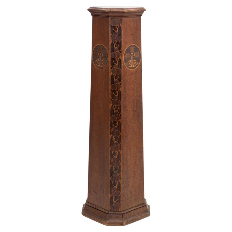Art Nouveau Column, Probably Münchner Werkstätte, Early 20th Century ...