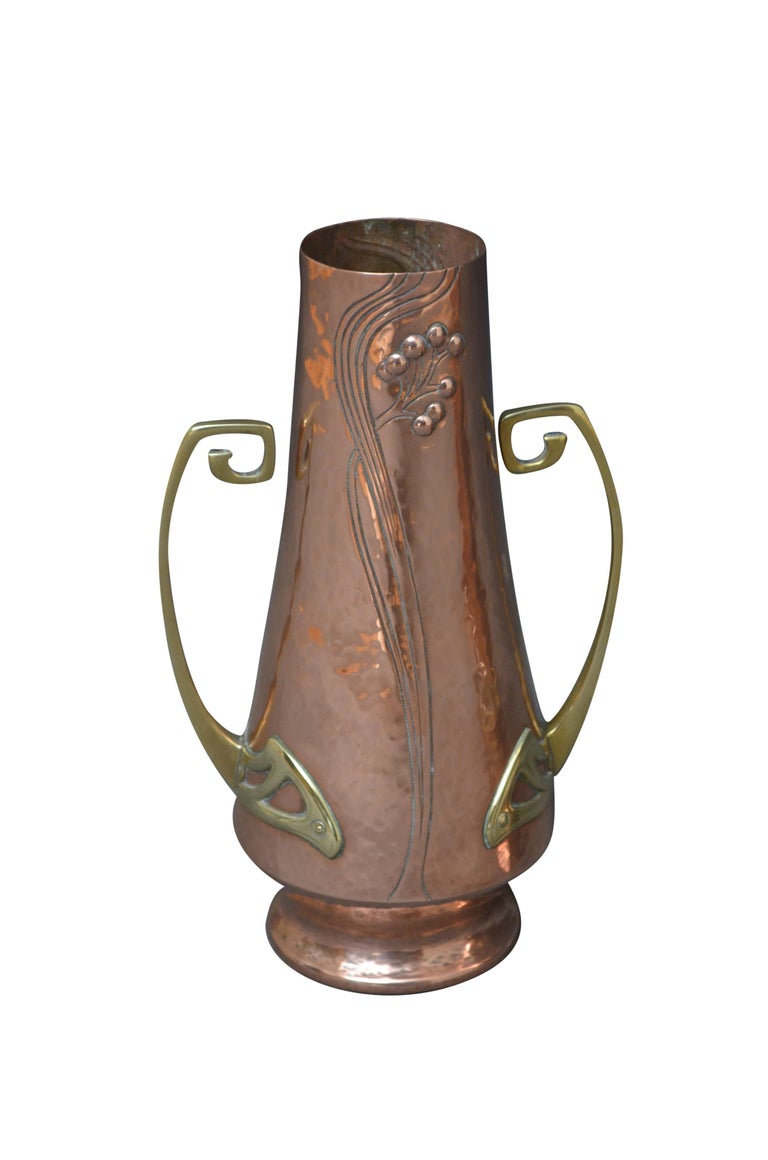Art Nouveau Copper Vases For Sale at 1stDibs