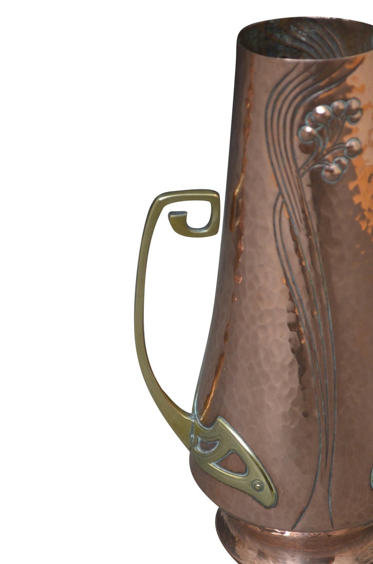 Art Nouveau Copper Vases For Sale at 1stDibs