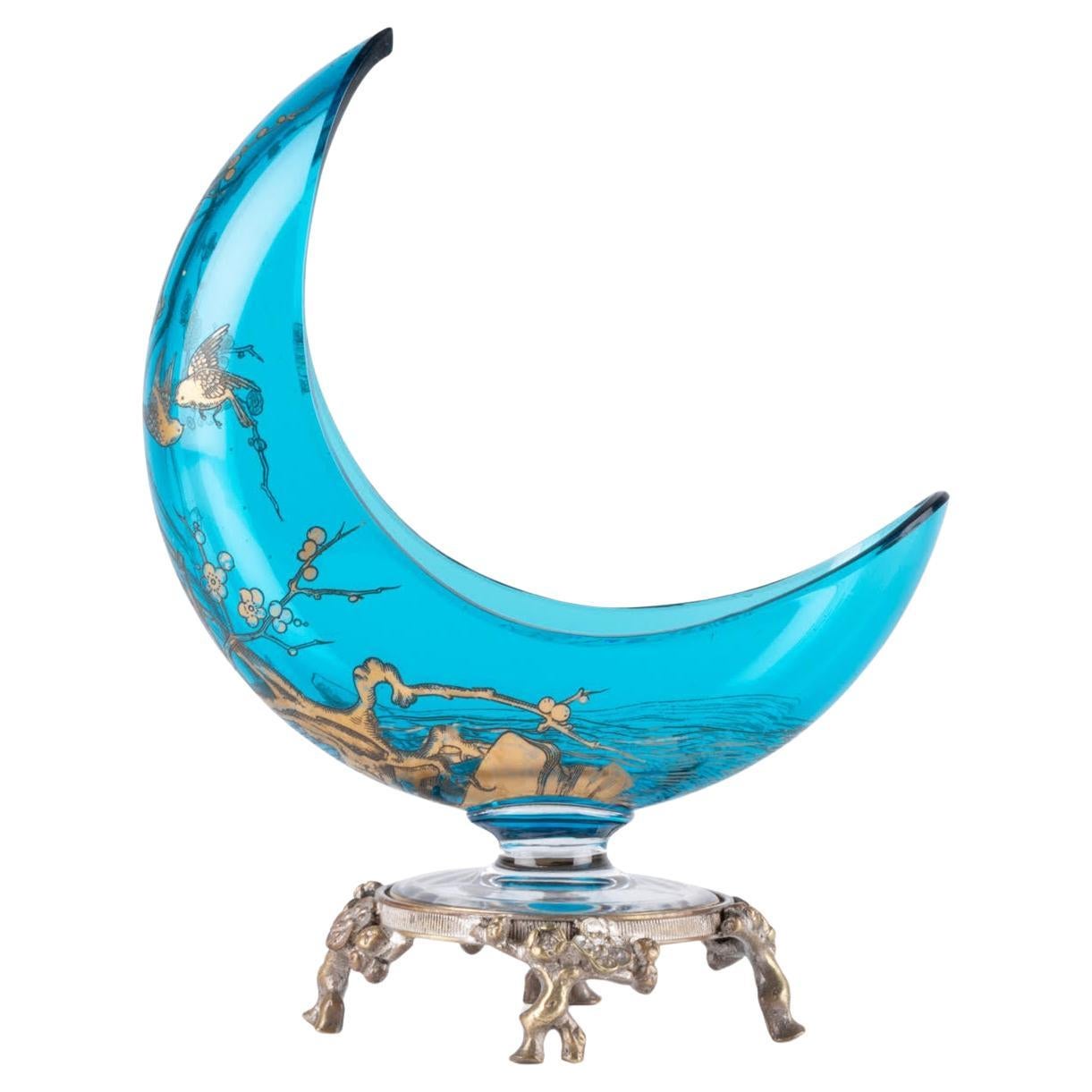 Art Nouveau Cup in the Shape of a Crescent Moon, Early 20th Century ...