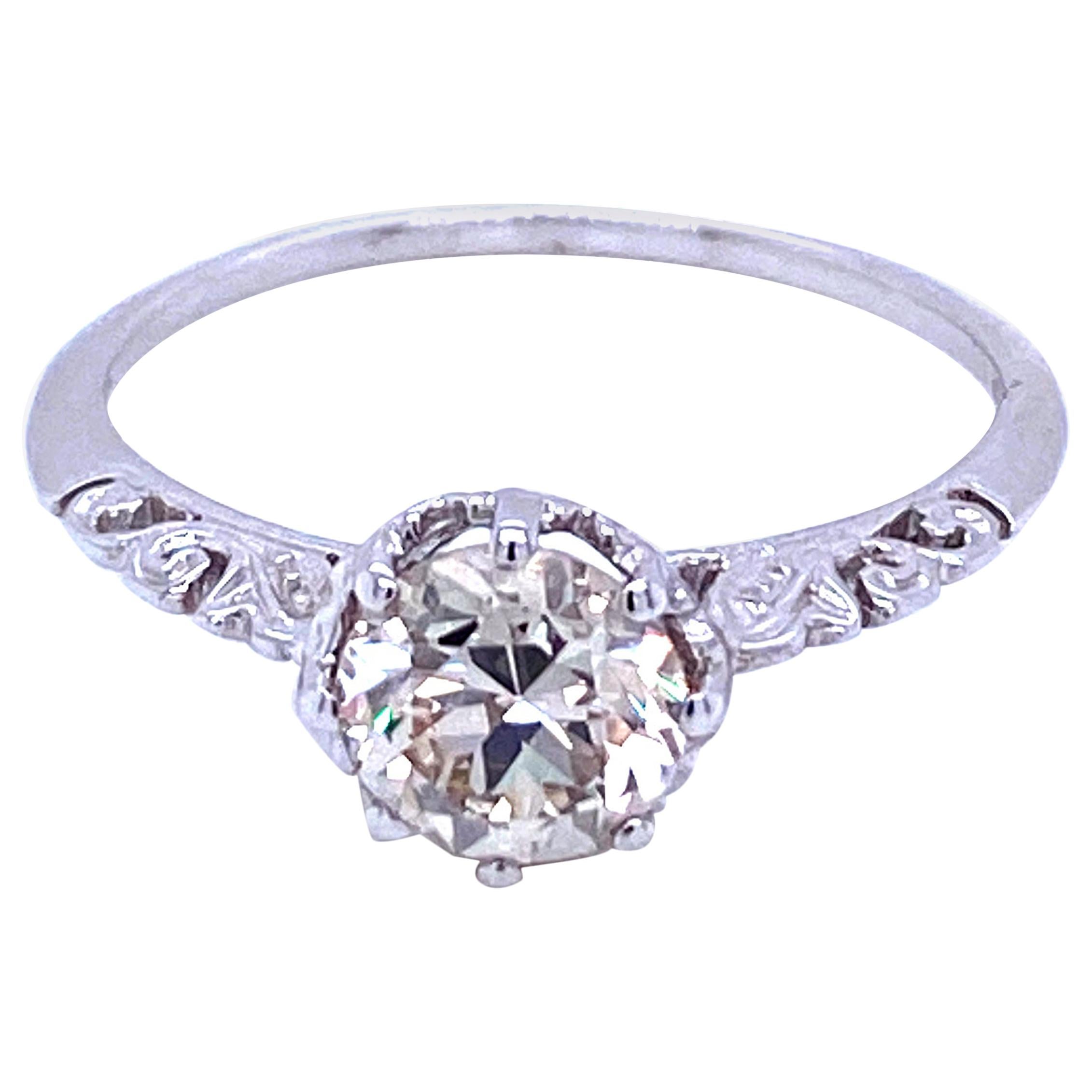 Art Nouveau Russian Diamond Solitaire Men's Ring at 1stDibs | mens ...