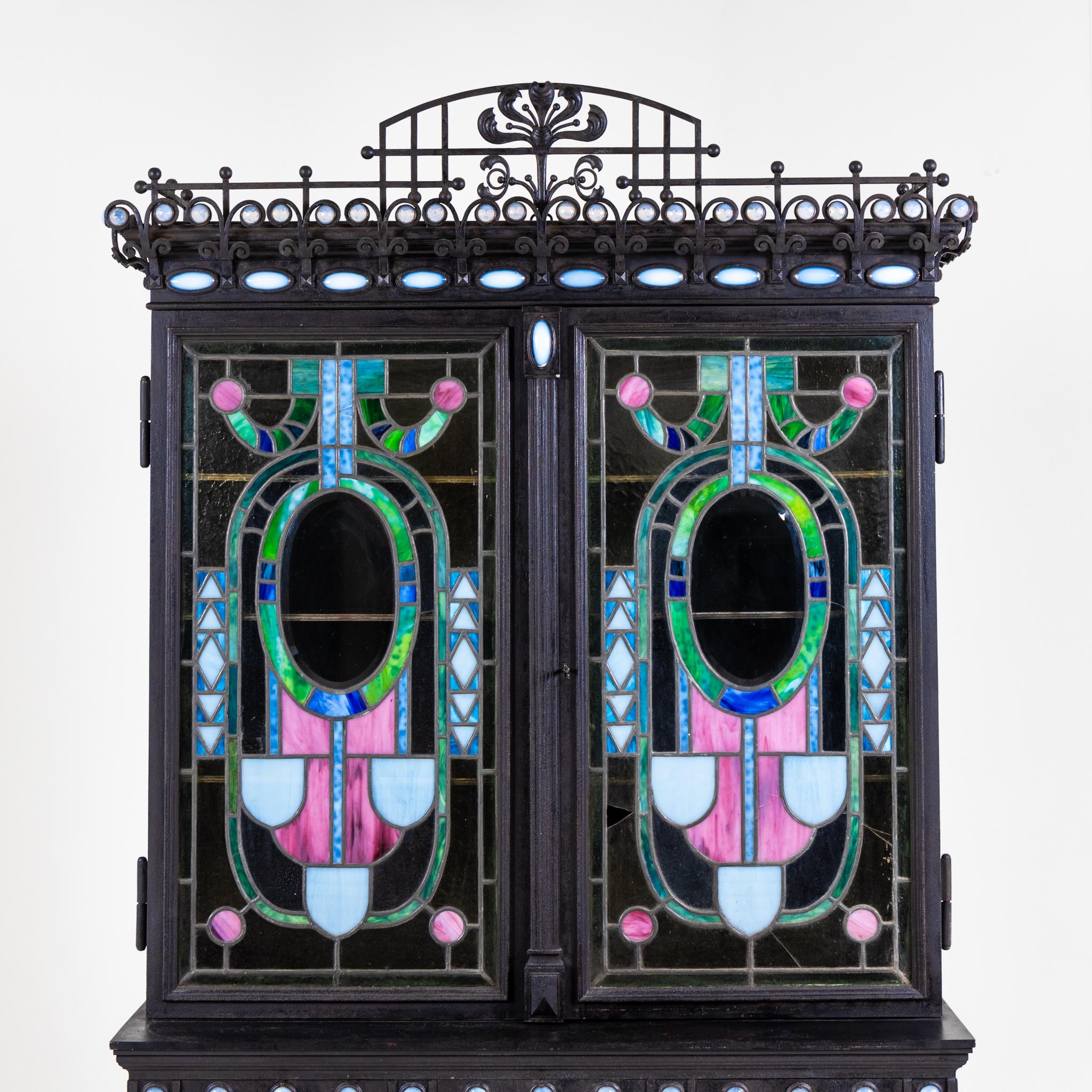 Art Nouveau Display Case, Bohemia, Early 20th Century at 1stDibs