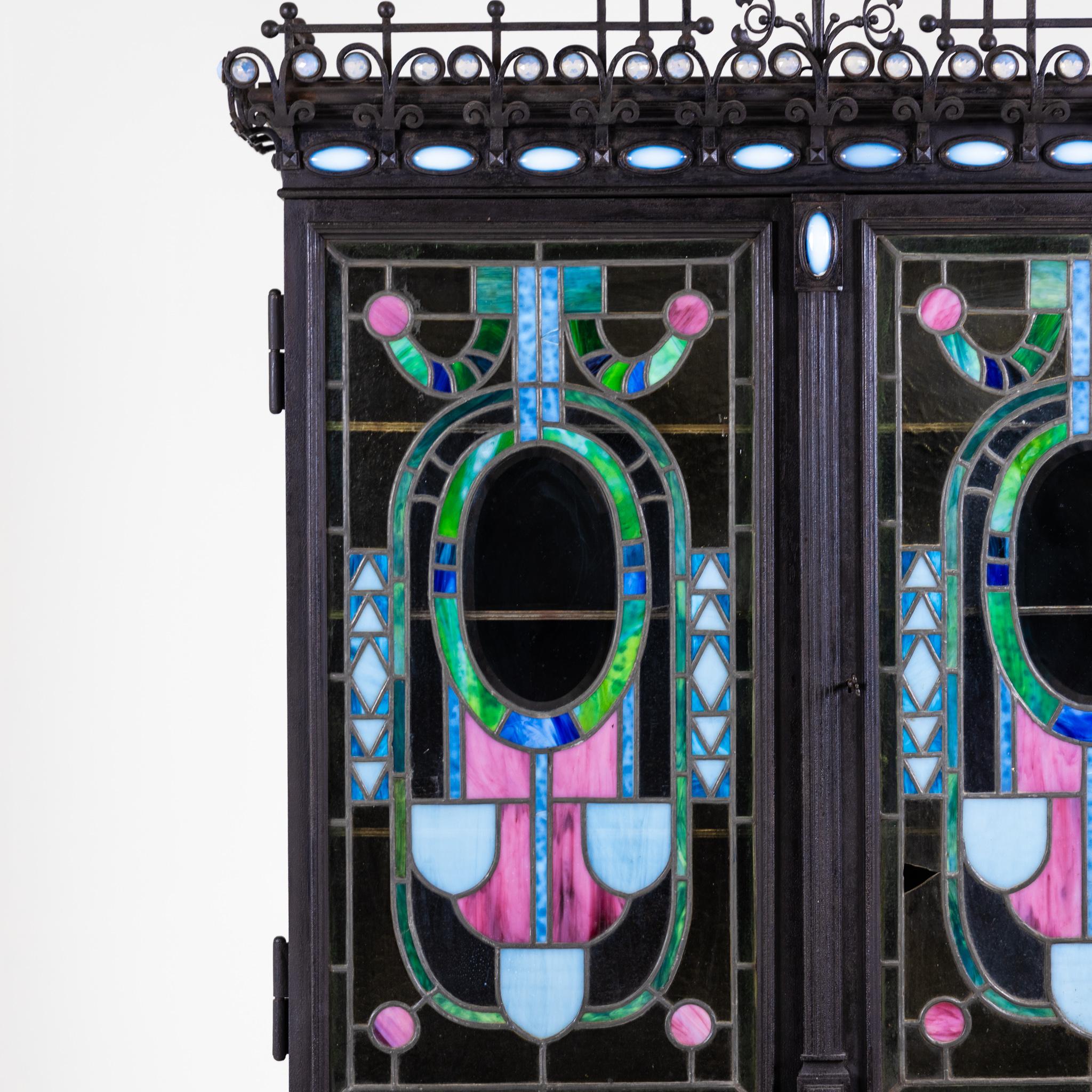 Art Nouveau Display Case, Bohemia, Early 20th Century at 1stDibs