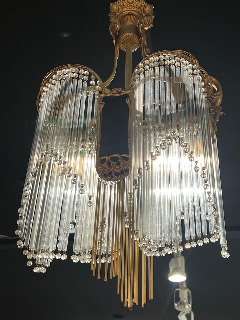 Art Nouveau Dragon Fly Chandelier on the Style of Hector Guimard For ...