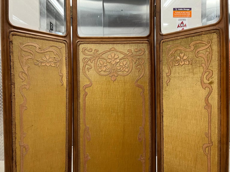 Art Nouveau Dressing Screen, Belgium 1900 For Sale at 1stDibs | dressing screens, art nouveau screen
