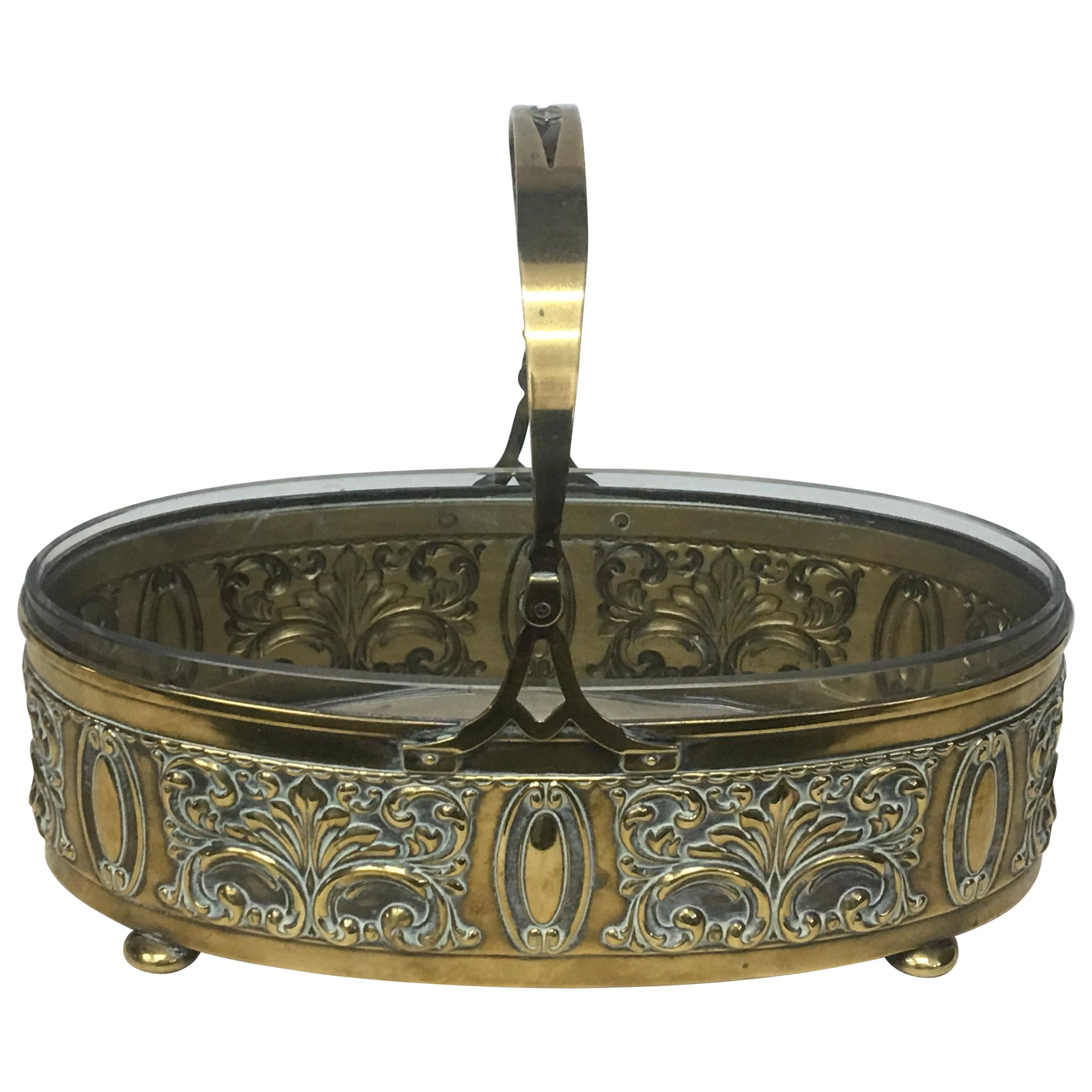 Art Nouveau English Brass Centerpiece, circa 1910 at 1stDibs
