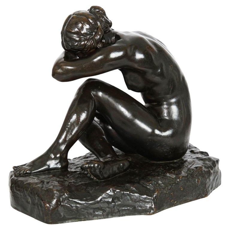 Art Nouveau French Antique Bronze Sculpture by Emile Fernand-Dubois For ...