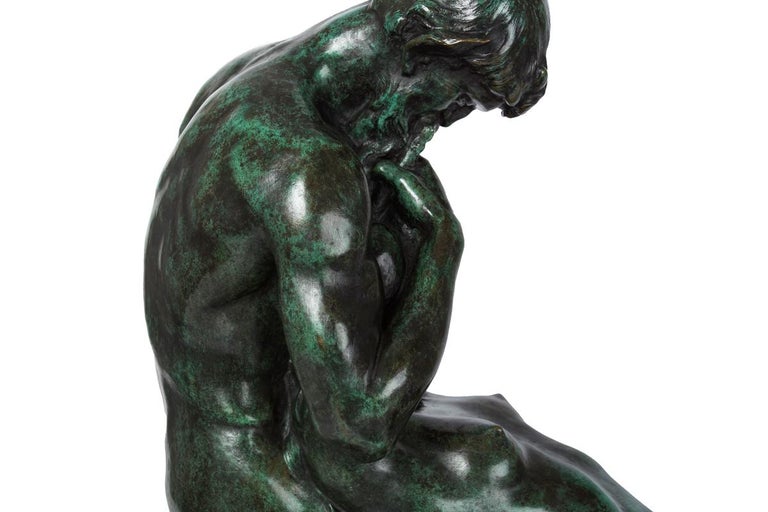 Art Nouveau French Bronze Sculpture of Satyr "Pan and Nymph" by Jean ...