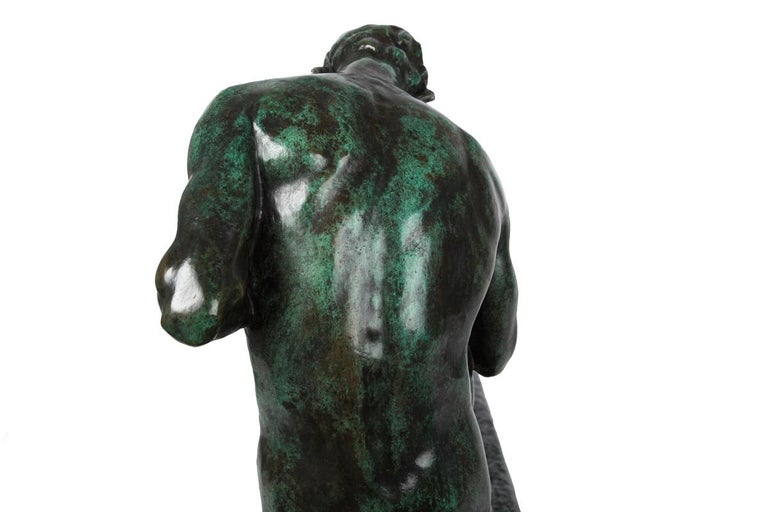 Art Nouveau French Bronze Sculpture of Satyr "Pan and Nymph" by Jean ...