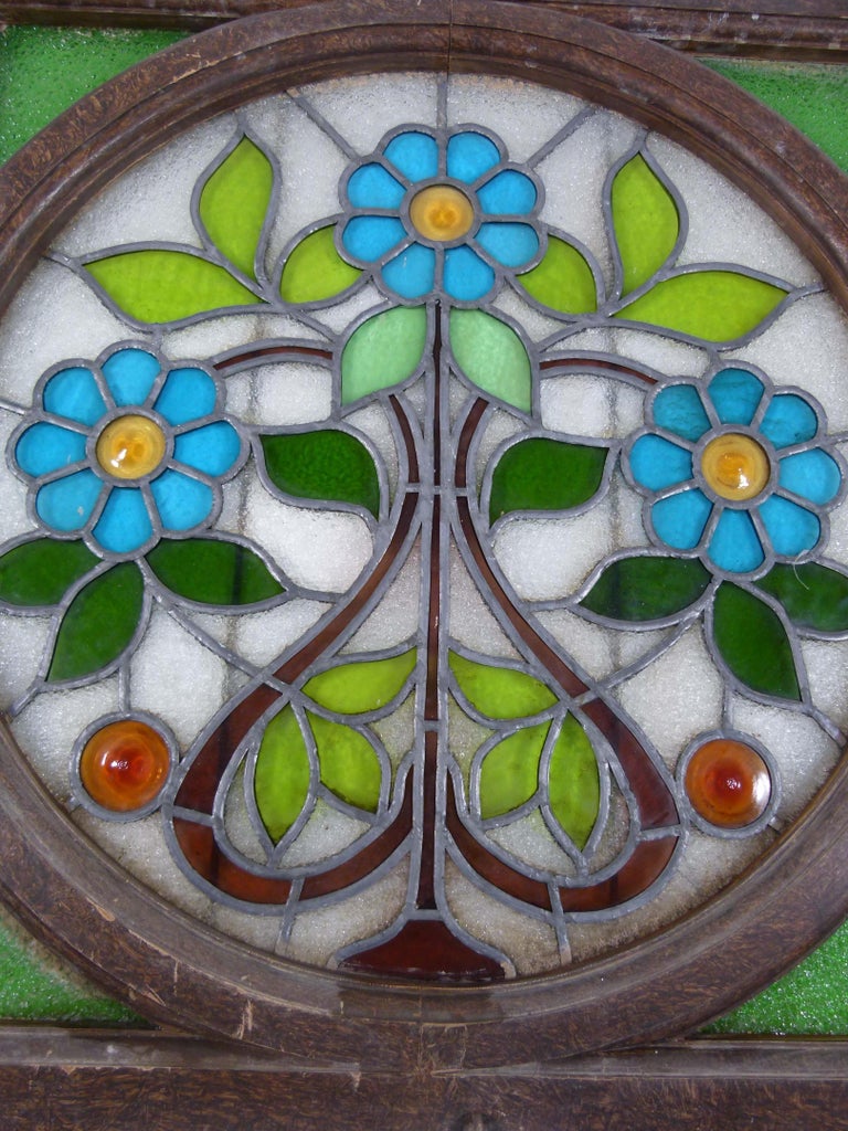 Art Nouveau Gaudi Style Catalonia Stained Glass at 1stDibs
