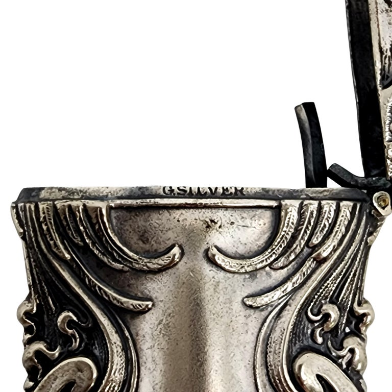 Art Nouveau German Silver Match Safe/Vesta Case For Sale at 1stDibs