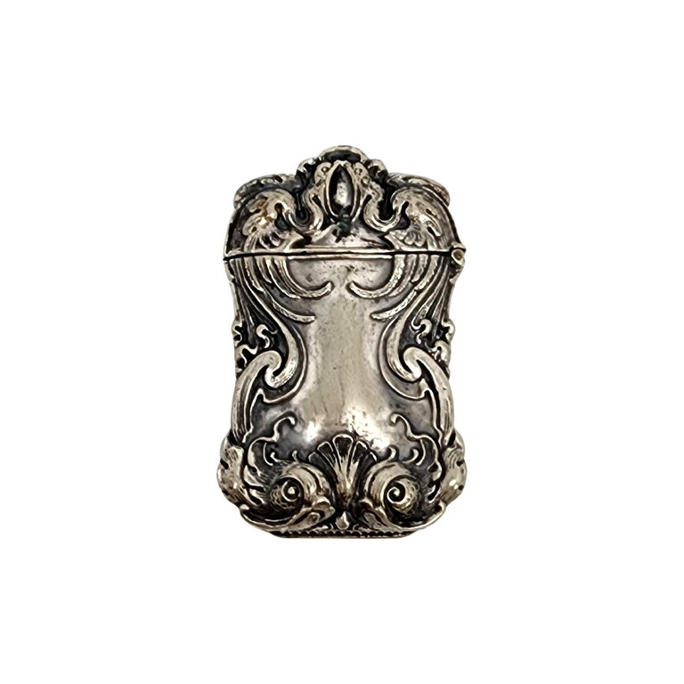 Art Nouveau German Silver Match Safe/Vesta Case For Sale at 1stDibs