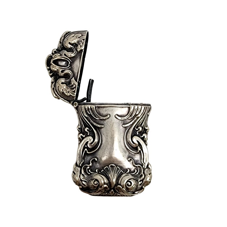 Art Nouveau German Silver Match Safe/Vesta Case For Sale at 1stDibs
