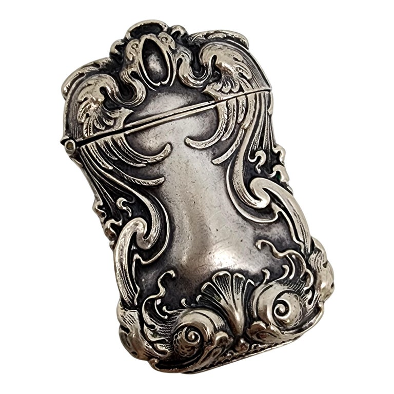 Art Nouveau German Silver Match Safe/Vesta Case For Sale at 1stDibs