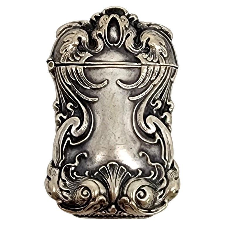Art Nouveau German Silver Match Safe/Vesta Case For Sale at 1stDibs