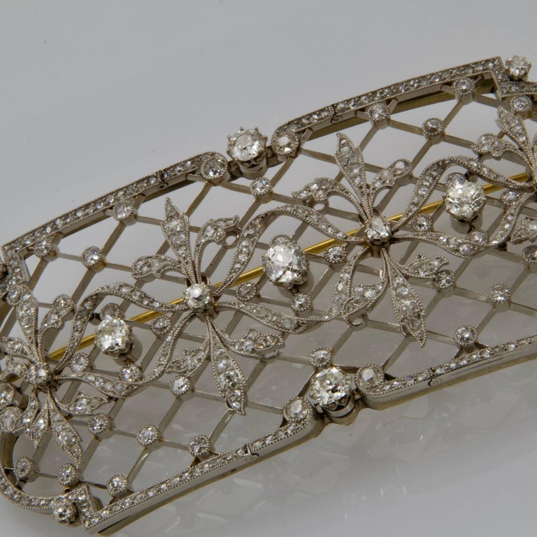 Art Nouveau Gold and Platinum Stomacher Brooch, circa 1900 For Sale at ...
