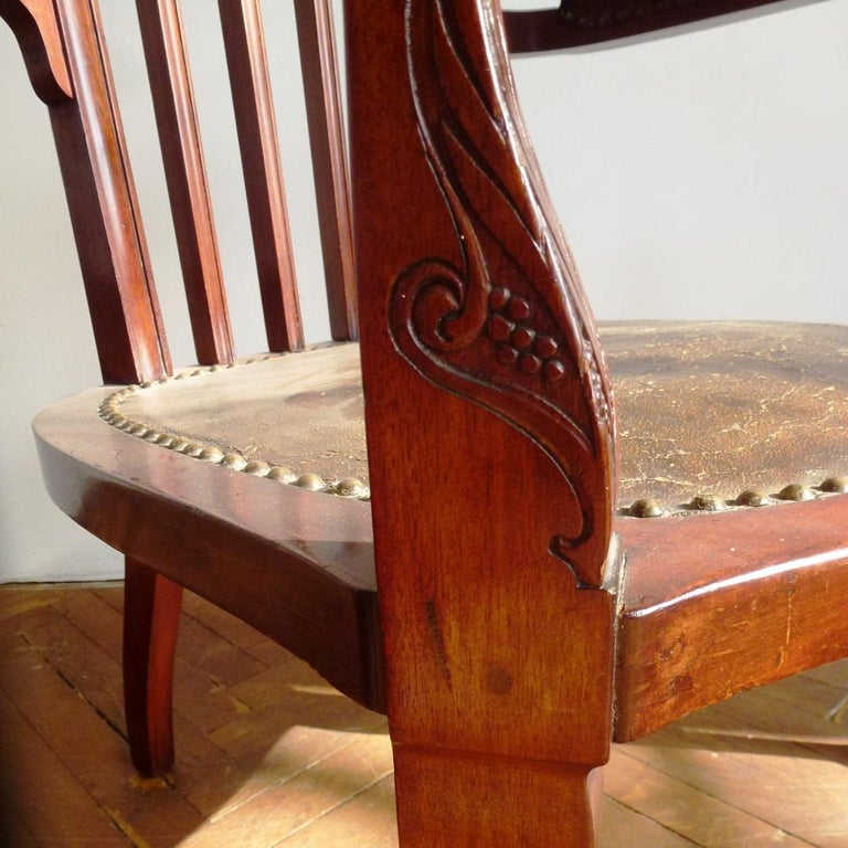 Art Nouveau High Backrest Original Condition J.S.Henry Chair, England ...