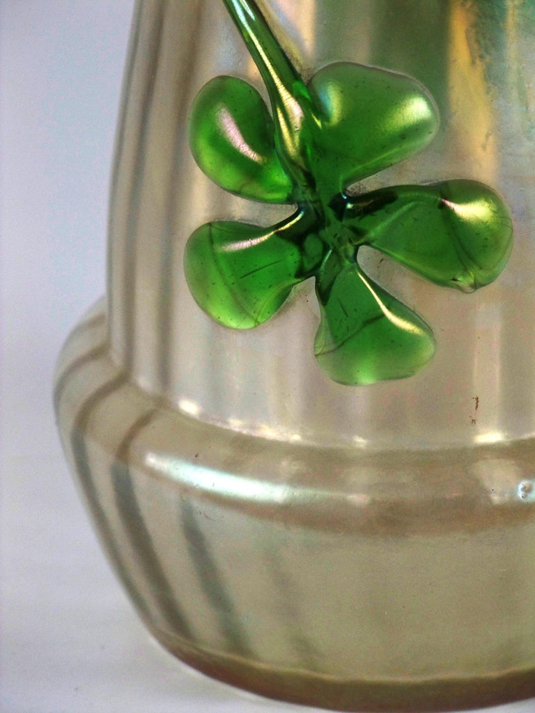 Art Nouveau Iridescent Glass, Bohemian Vase from Wilhelm Kralik Sohn ...