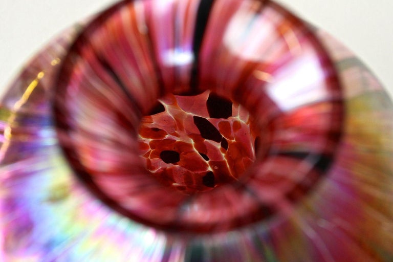 Art Nouveau Iridescent Glass Vase Attributed To Fritz Heckert, Bohemia ...