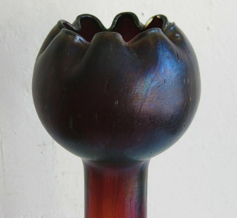 Art Nouveau Josef Rindskopf Pepita Czech Bohemian Glass Hyacinth Vase ...