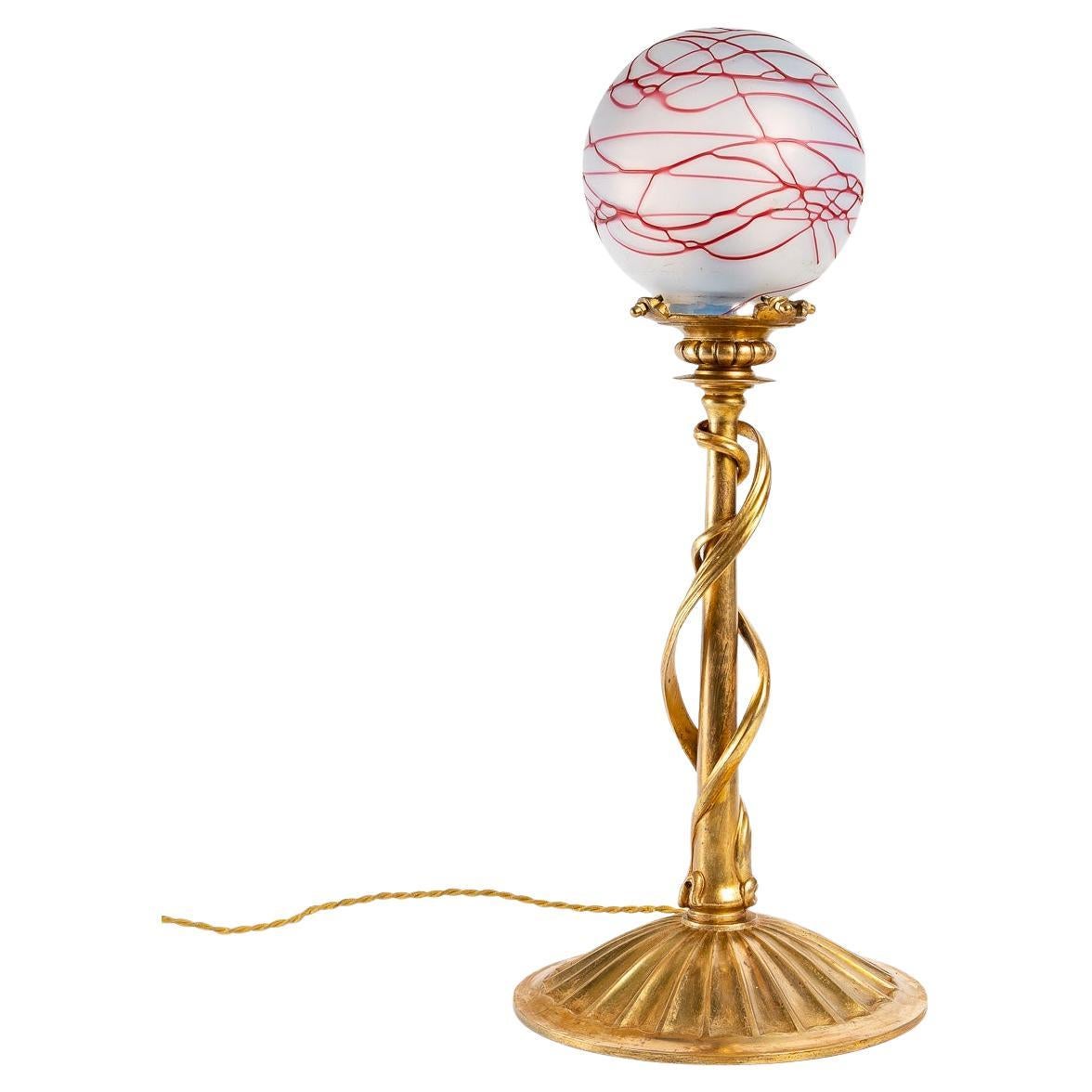 Austrian Art Nouveau Snake Table Lamp at 1stDibs