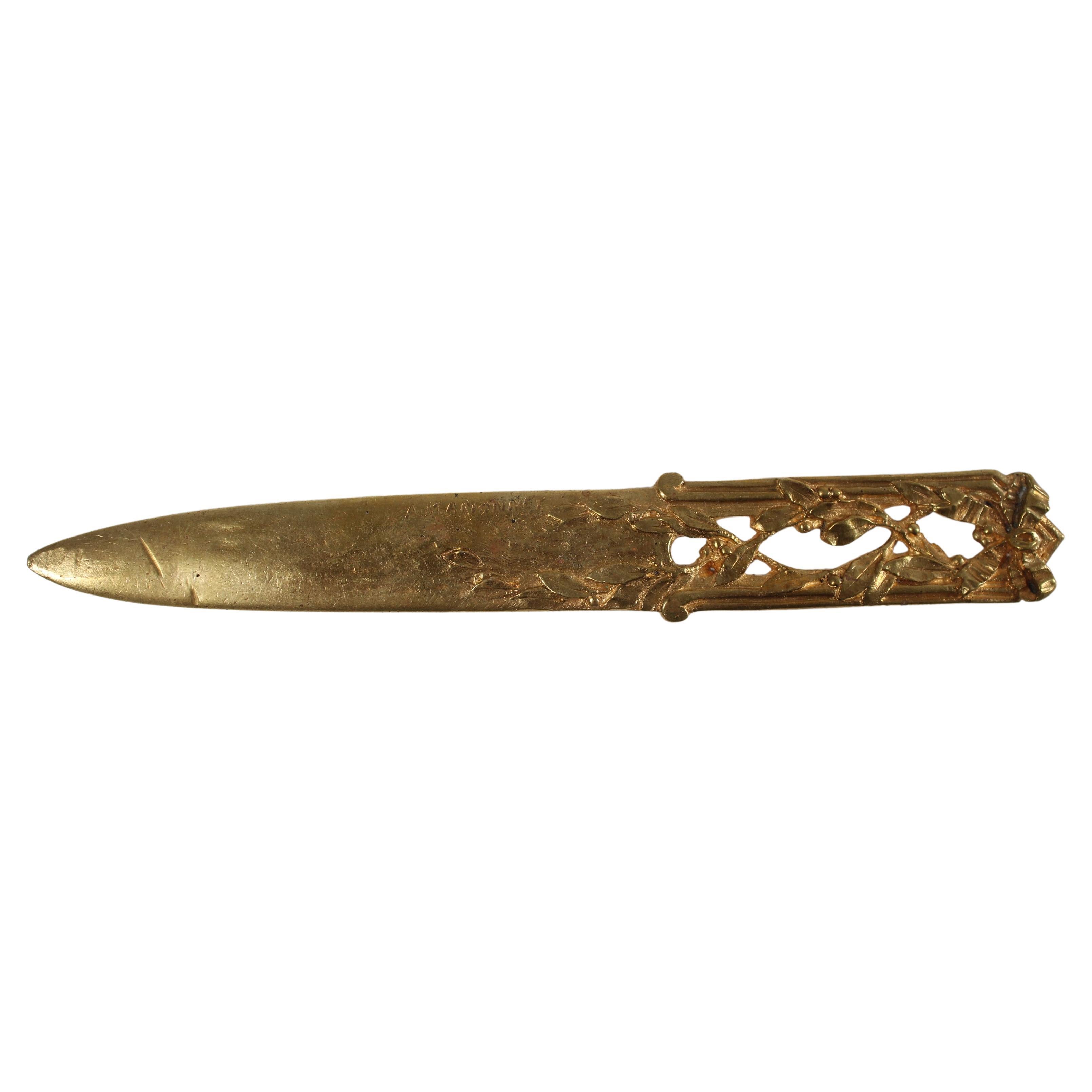 Art Nouveau Bronze Letter Opener For Sale at 1stDibs | art nouveau ...