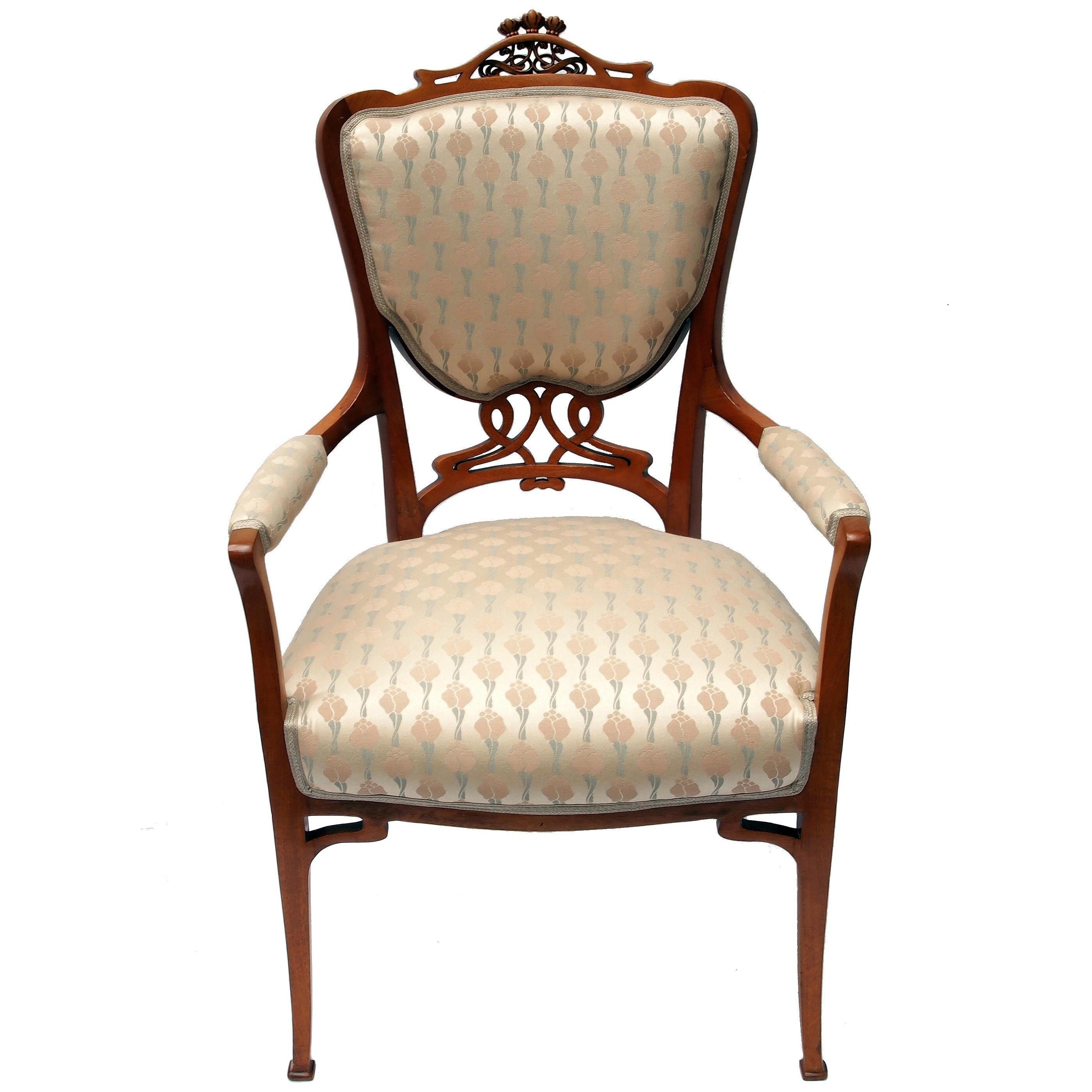 Art Nouveau Blue' Armchair by Eliel Saarinen 1929 For Sale at 1stDibs