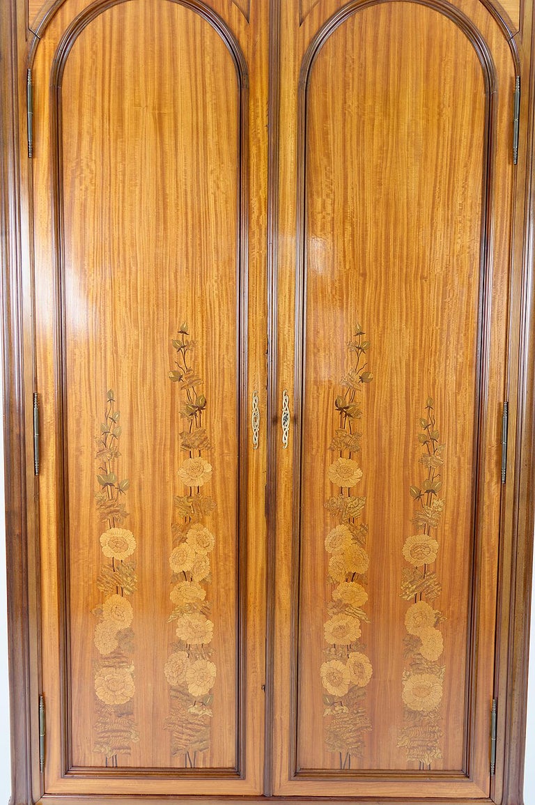 Art Nouveau Mahogany Inlaid Wardrobe, France, circa 1900 For Sale at ...