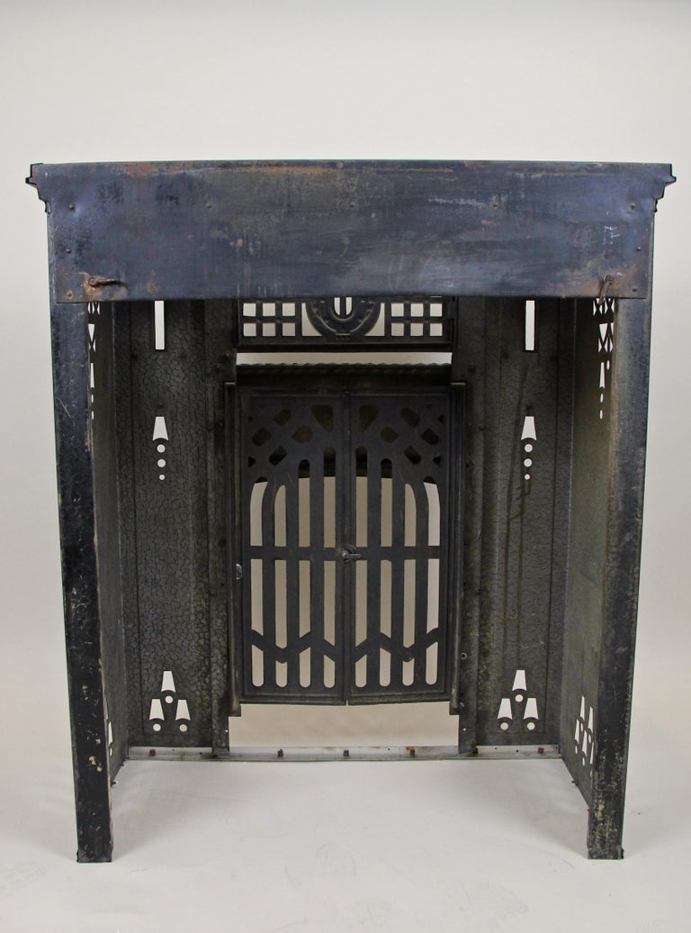 Art Nouveau Metal Fireplace Handcrafted Early 20th Century, Austria ...