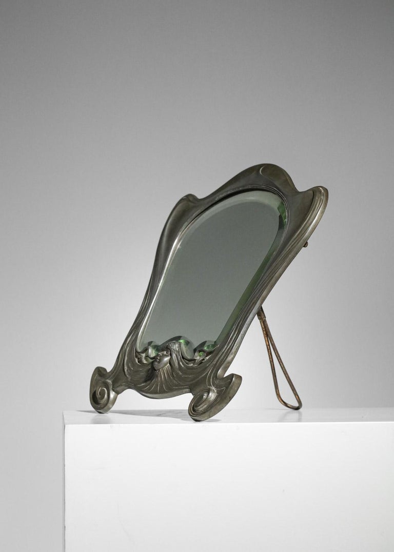 Art nouveau mirror Orivit Jugendstil 1920 Metallwarenfabrik Germany ...