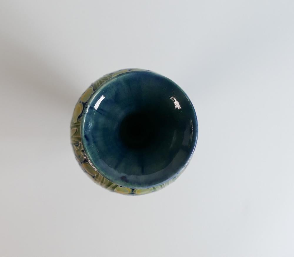 Art nouveau MOORCROFT Florian ware pattern vase. For Sale at 1stDibs