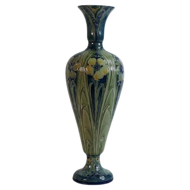 Art Nouveau Enamelled Cherry Blossom Frosted Glass Vase attributed to ...