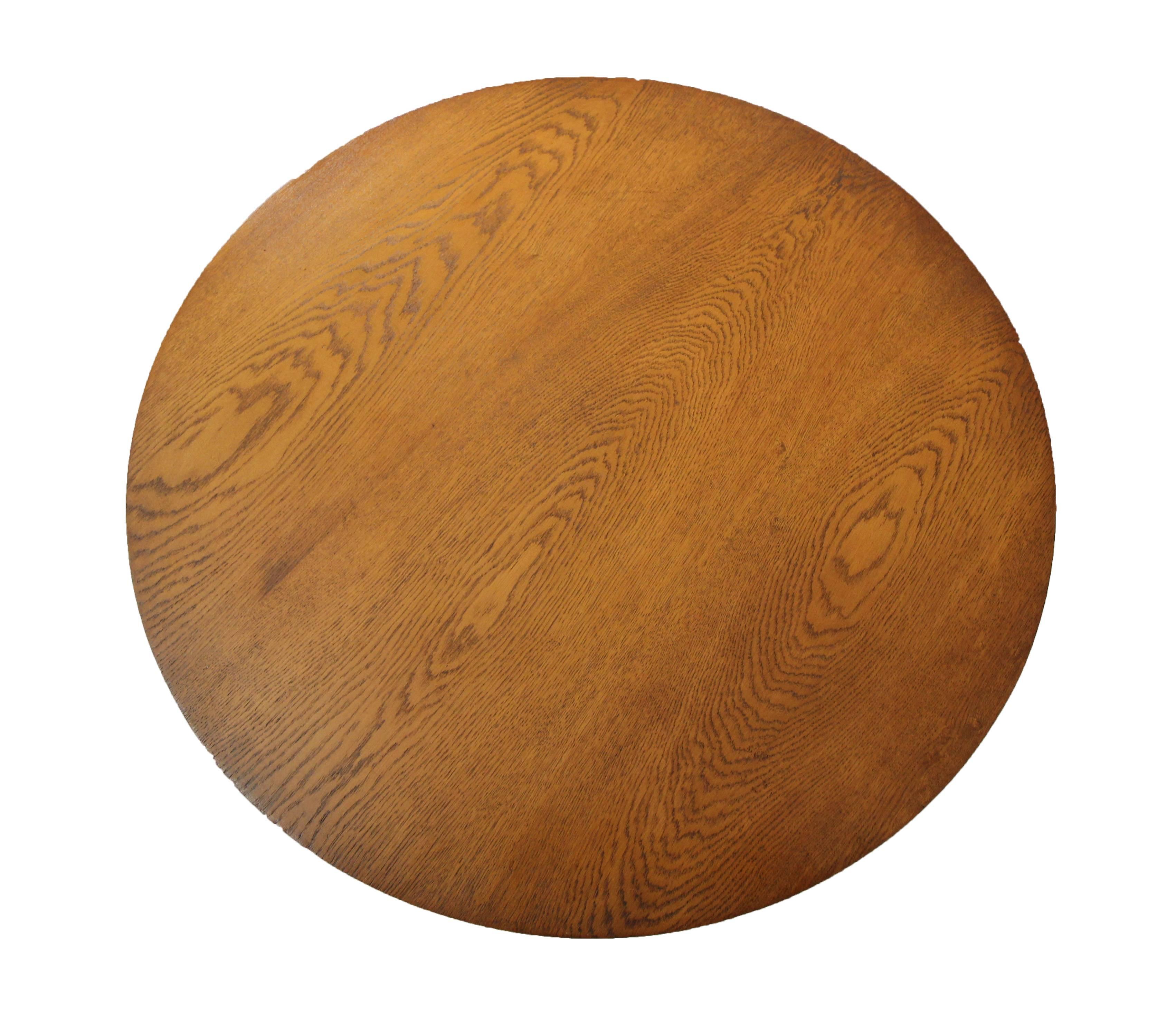 Art Nouveau Oak Small Round / Center Table at 1stDibs | small round ...