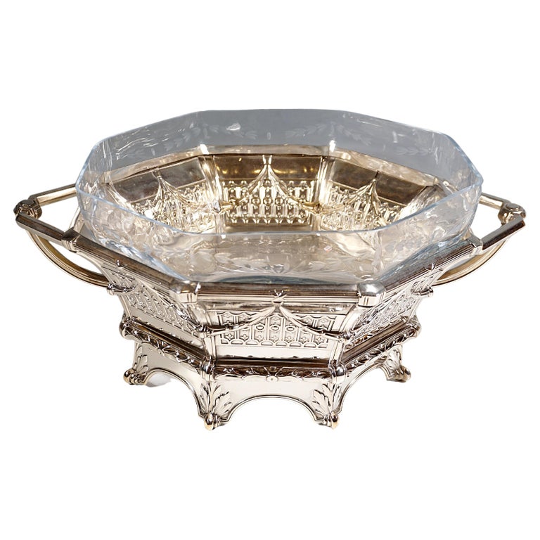 Art Nouveau Octagonal Silver Centerpiece, by a. Bachruch, Austria ...