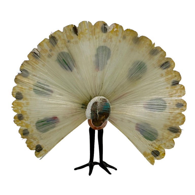 Art Nouveau Peacock Bimini Art Glass Sculpture Figurine, 1910s For Sale ...