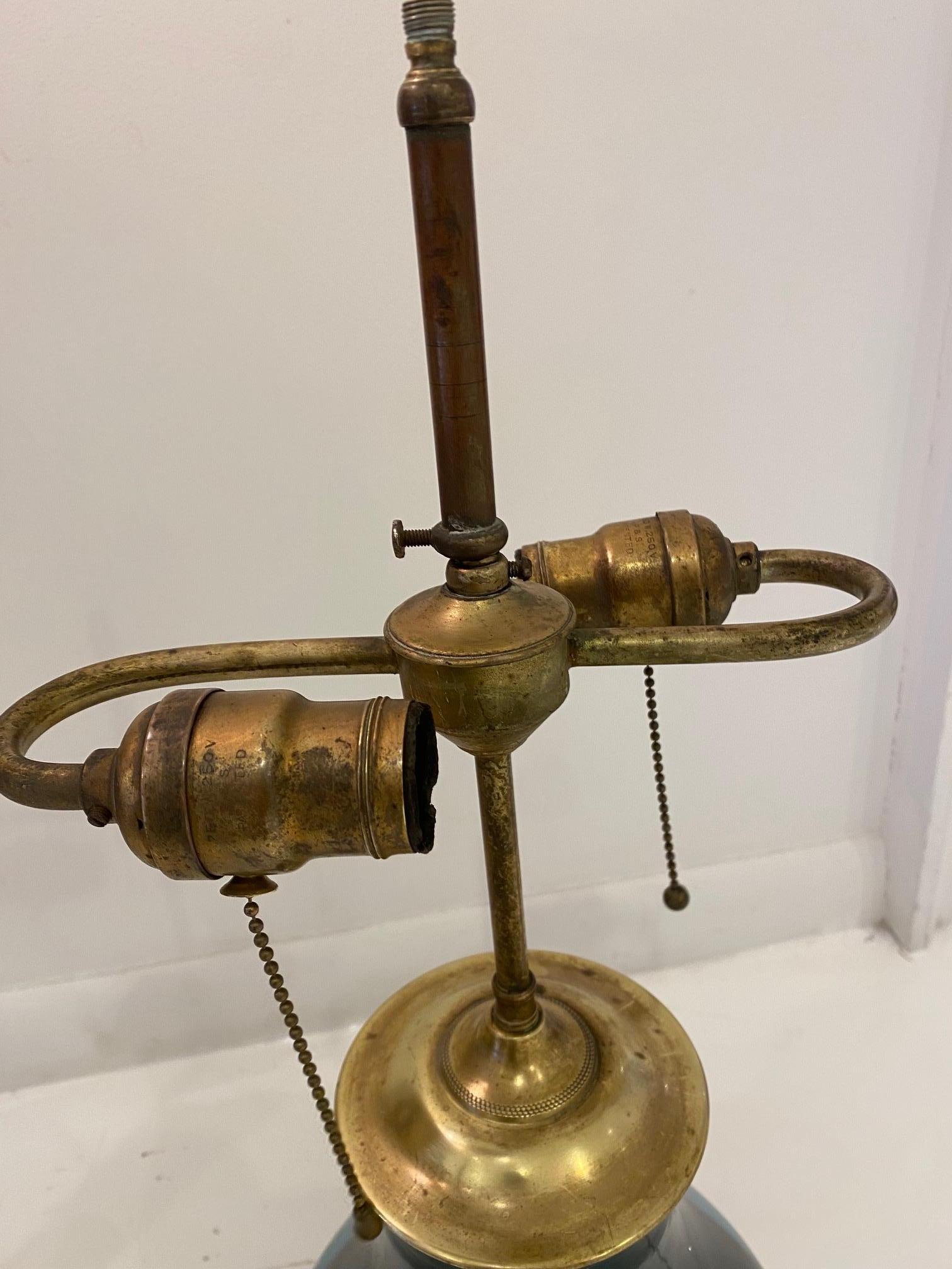 Art Nouveau Period Rock Wood Pottery Lamp For Sale at 1stDibs