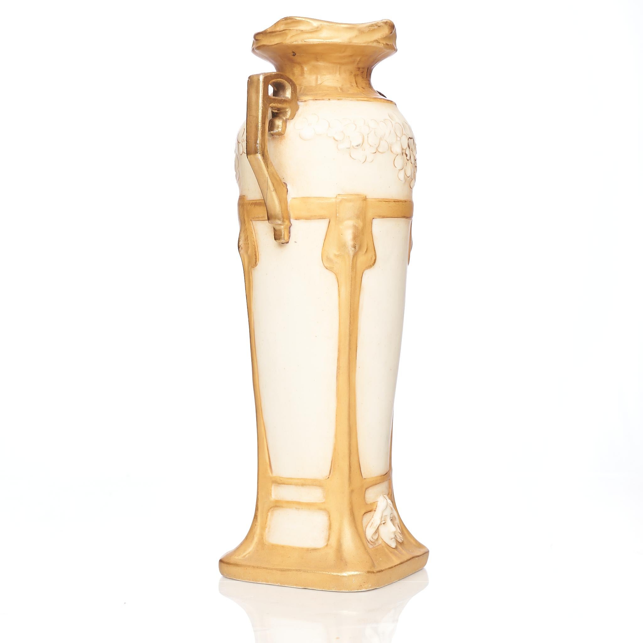 Art Nouveau-Period Royal Dux Porcelain Vase at 1stDibs